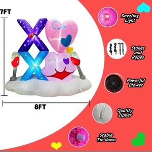home seasonal | Holiday | 7 Feet Inflatable Valentines Day Xoxo With ...